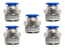 5 Pz De Conector/racor Rápido Neumático Recto 1/2 Npt X 10mm | Instrutek